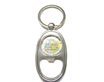 Michigan Map Key Chain - Etsy