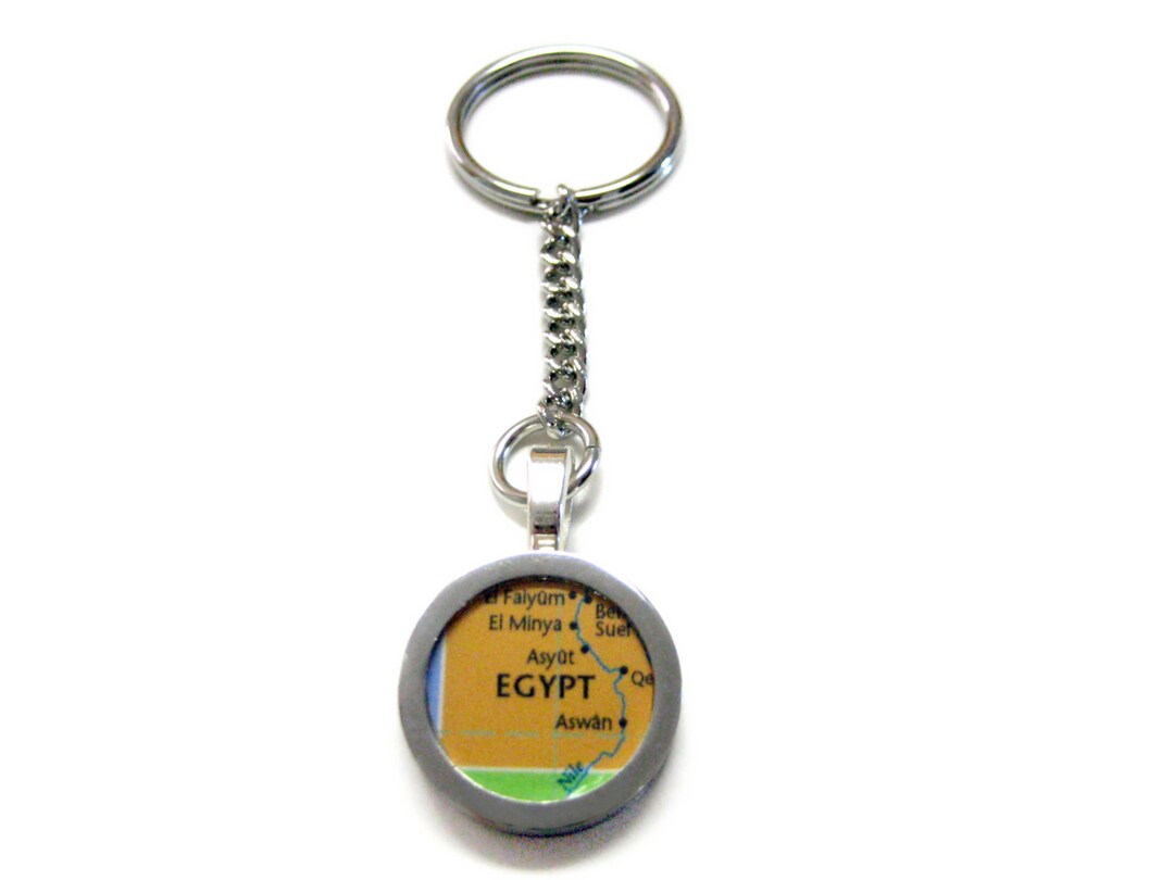 Egypt Map Keychain - Etsy