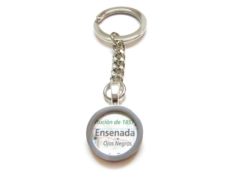 Ensenada Mexico Map Pendant Keychain | Etsy