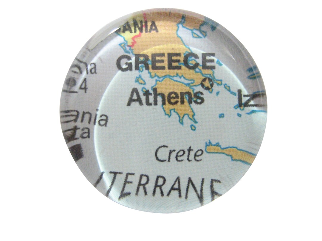 Athens Greece Map Pendant Magnet - Etsy
