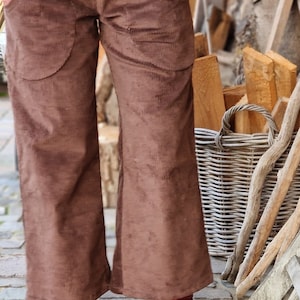 CORDURO Trousers Brown Corduroy Culottes Women's - Etsy