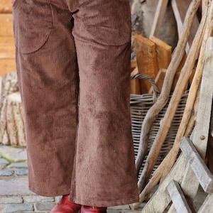 CORDURO Trousers Brown Corduroy Culottes Women's - Etsy