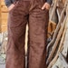CORDURO Trousers Brown Corduroy Culottes Women's - Etsy