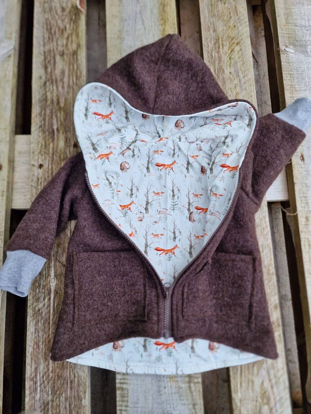 Walk Jacket, Forest Animals, Wool Jacket for Children, Children's ...