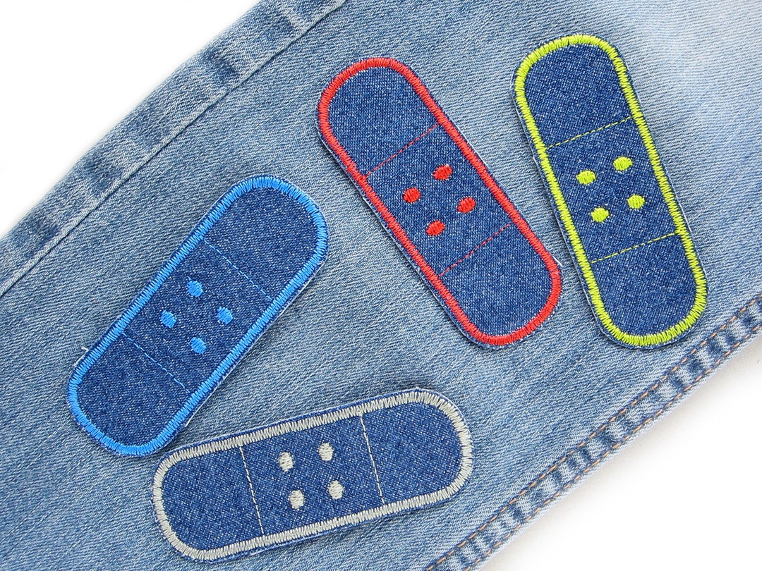 4 Iron-on Patches Plaster, 8.5 X 3 Cm, Trouser Patches to Iron On ...