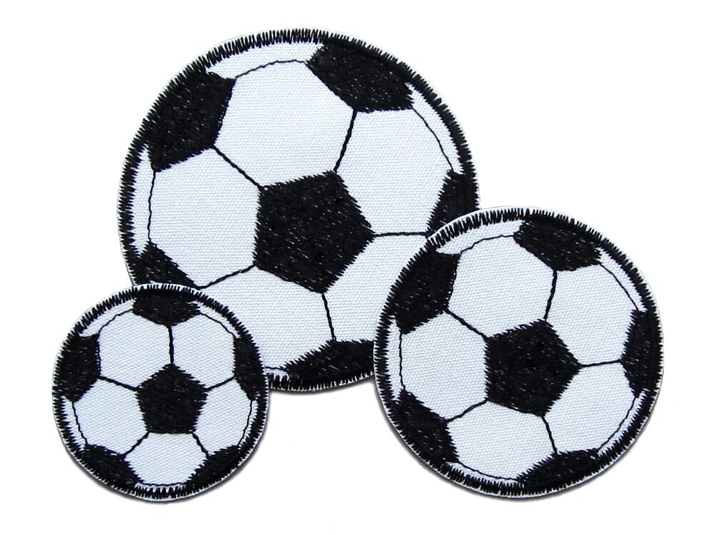 Set of 3 Football Football Ball Application Sports Patches | Etsy