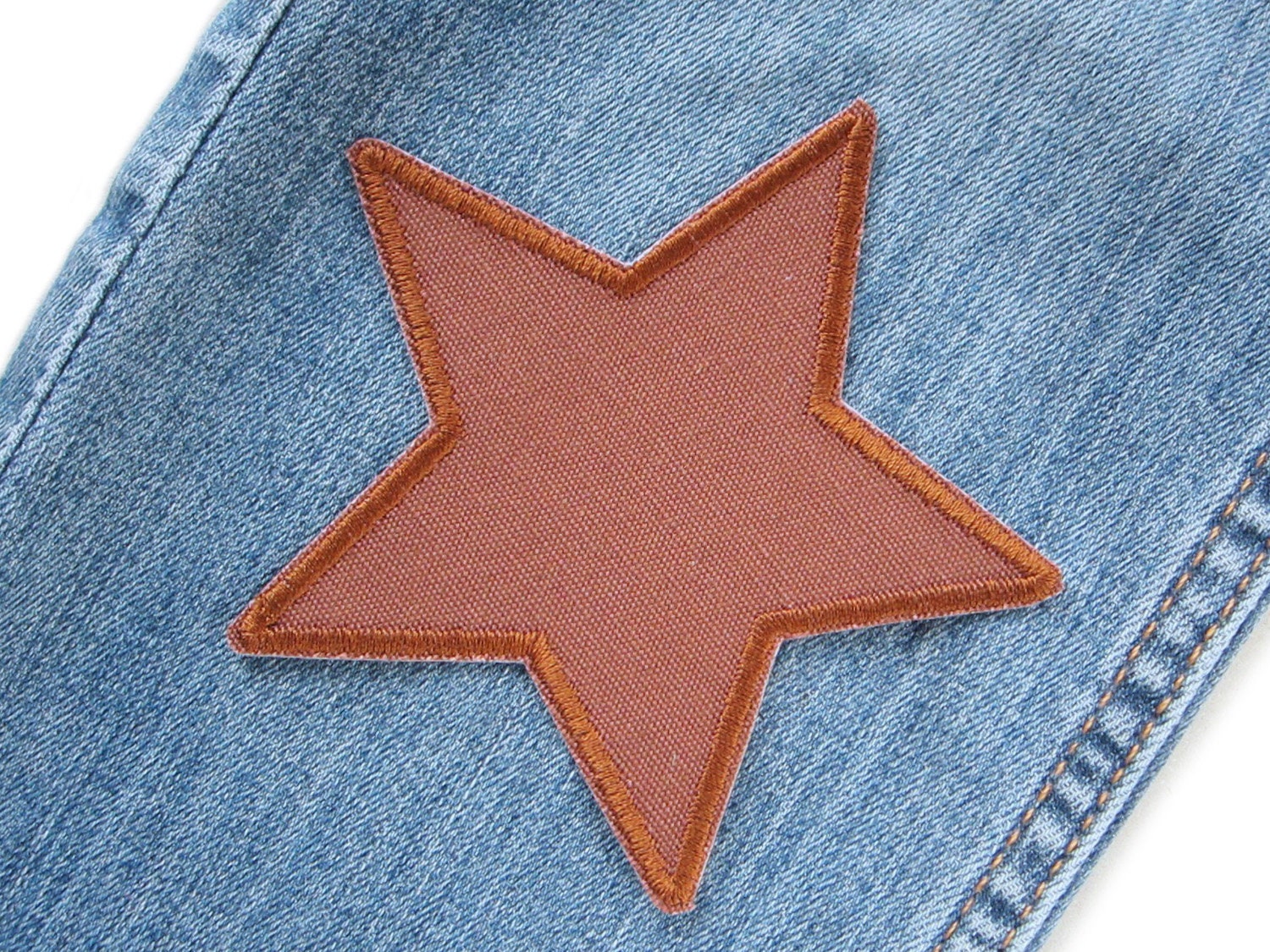 Star Patch Canvas Brown 10 Cm Temple Patch Iron-on Patch for - Etsy UK