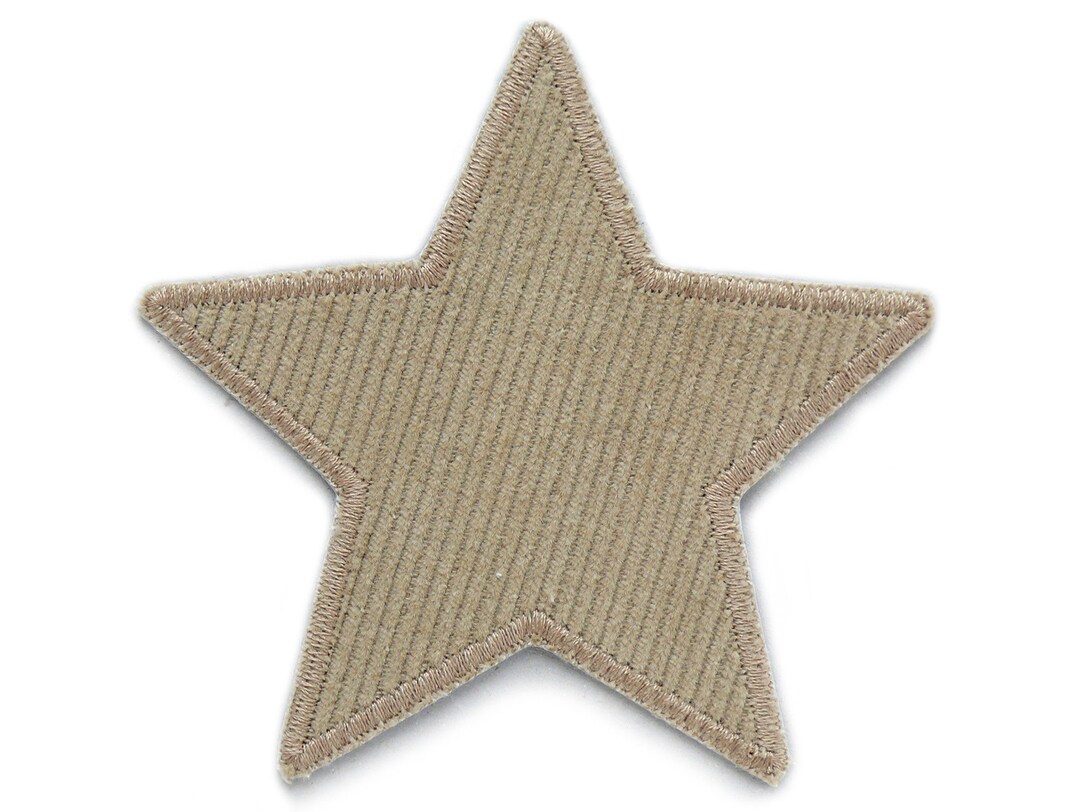 Star Cord Light Brown Iron-on Patches, 10 Cm, Corduroy Patches, Patches ...