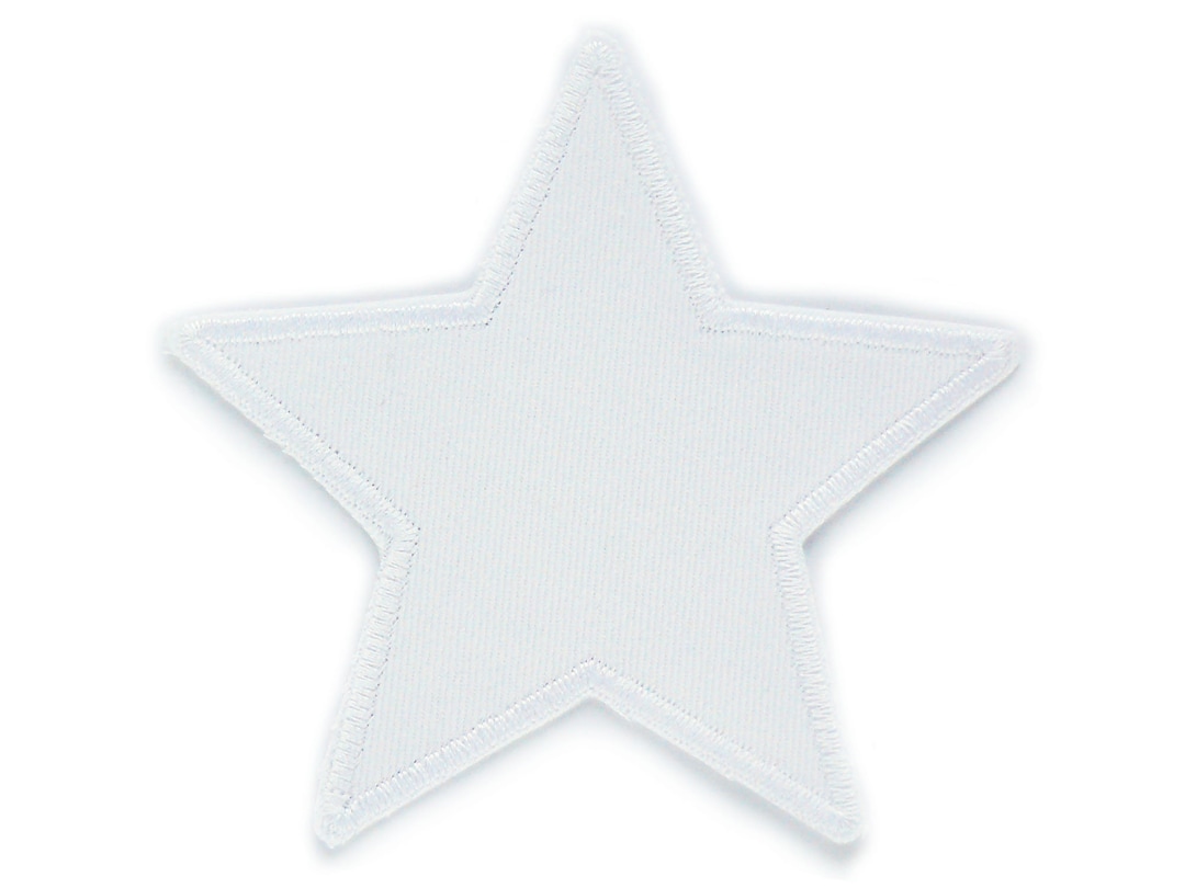 Star White Application Iron-on Patch, 10 Cm, Patch to Iron On, Patch ...