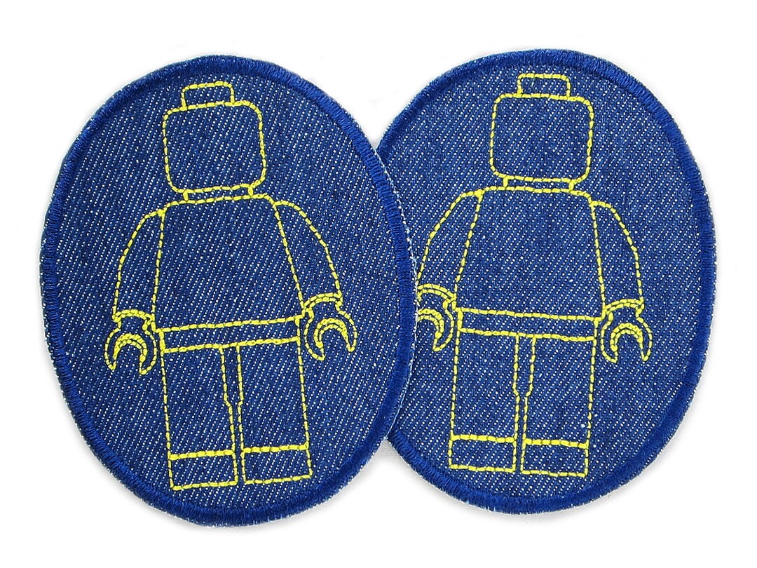 Patches 2 Jeans Patches Knee Patches Building Block Man Yellow, 8 X 10 ...