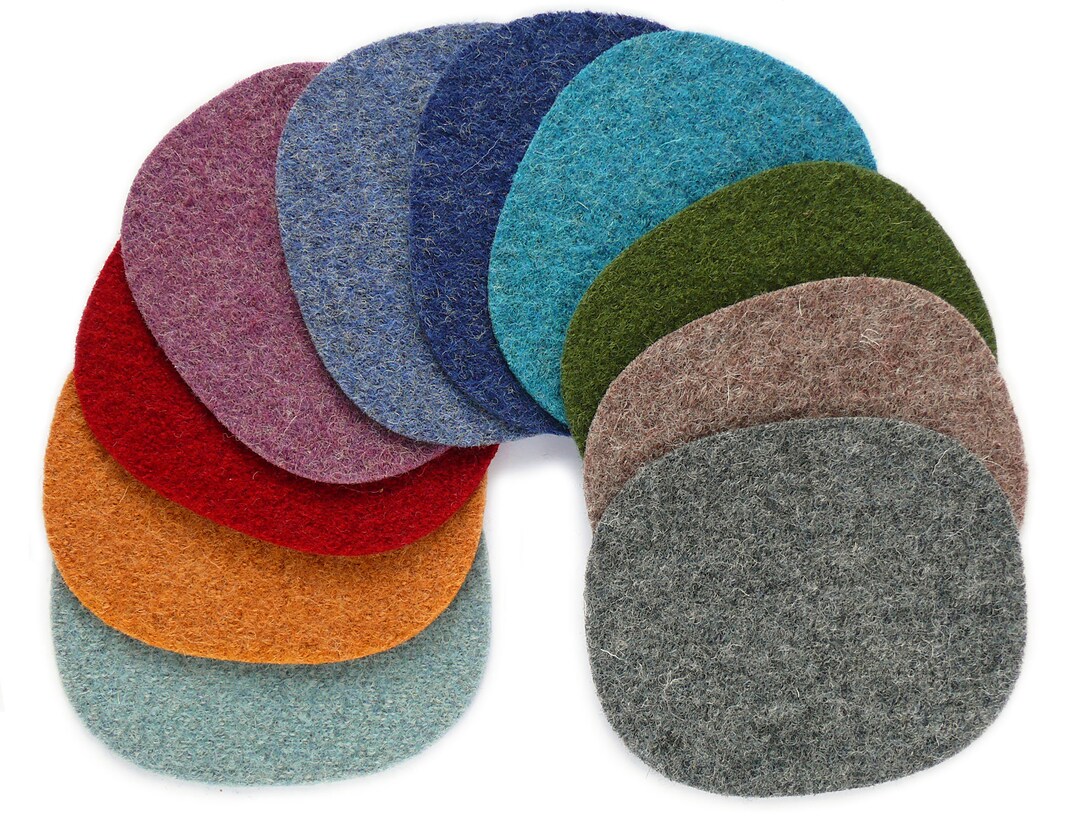 2 Large Wool Felt Patches to Iron On, 10 X 12 Cm, Wool Patches, Knee ...