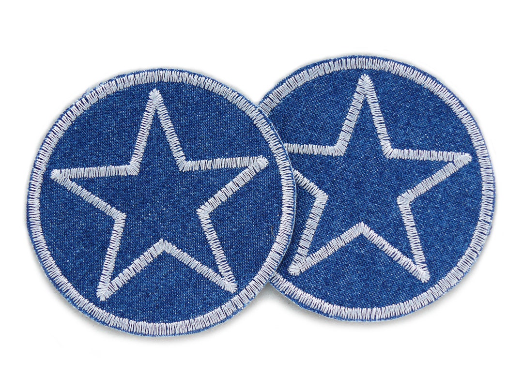 2 Star Jeans Patches for Ironing, 7.5 Cm, Patches, Patches Star Light ...