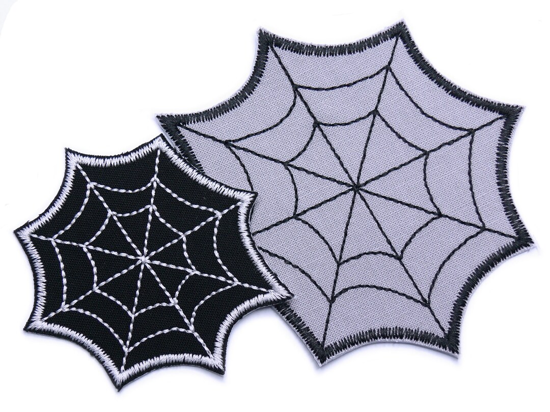Spider Web Iron-on Patch, 2 Colors, Spider Iron-on Embroidered for ...