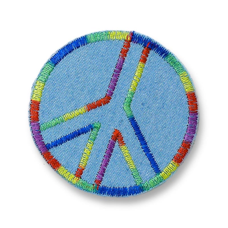 Denim jeans peace zeichen - Etsy.de