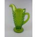 Viking Glass Bullseye Pitcher Midcentury Green Emerald - Etsy