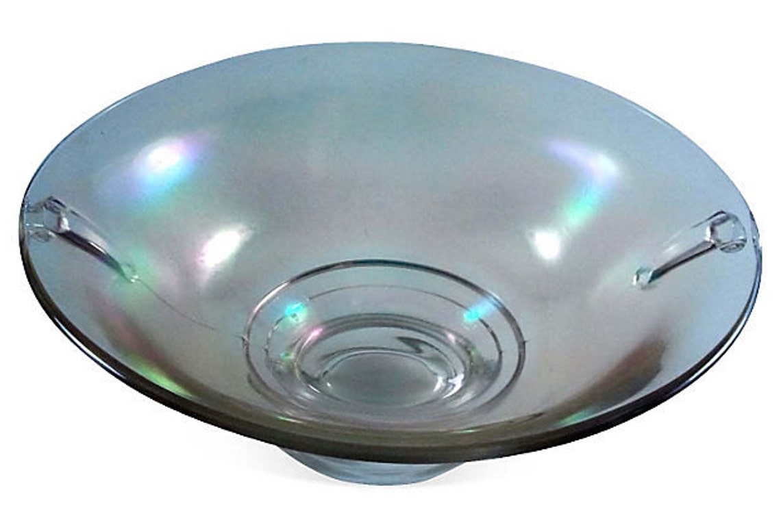 Stretch Glass Classical Centerpiece Bowl Urn Handled Imperial - Etsy