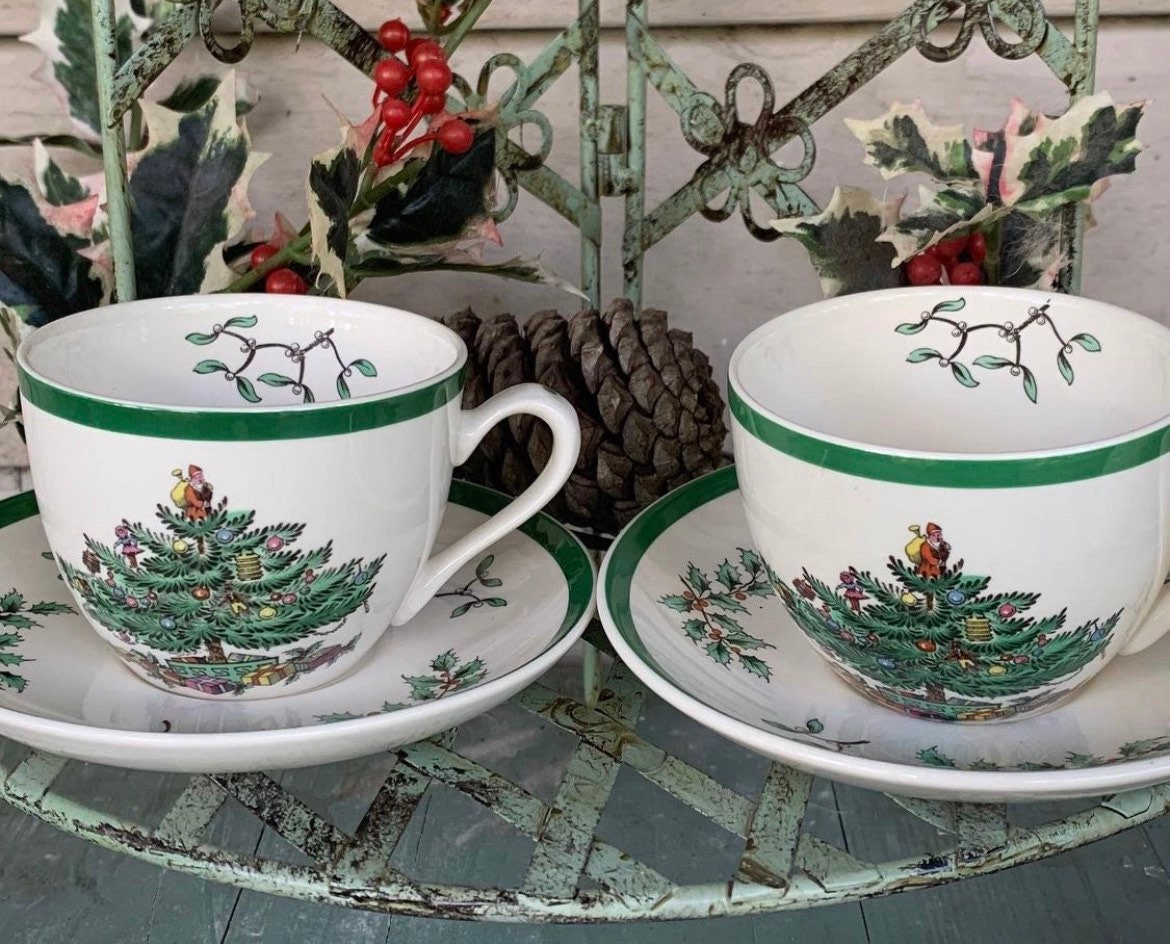 Christmas Tree Tea Cups