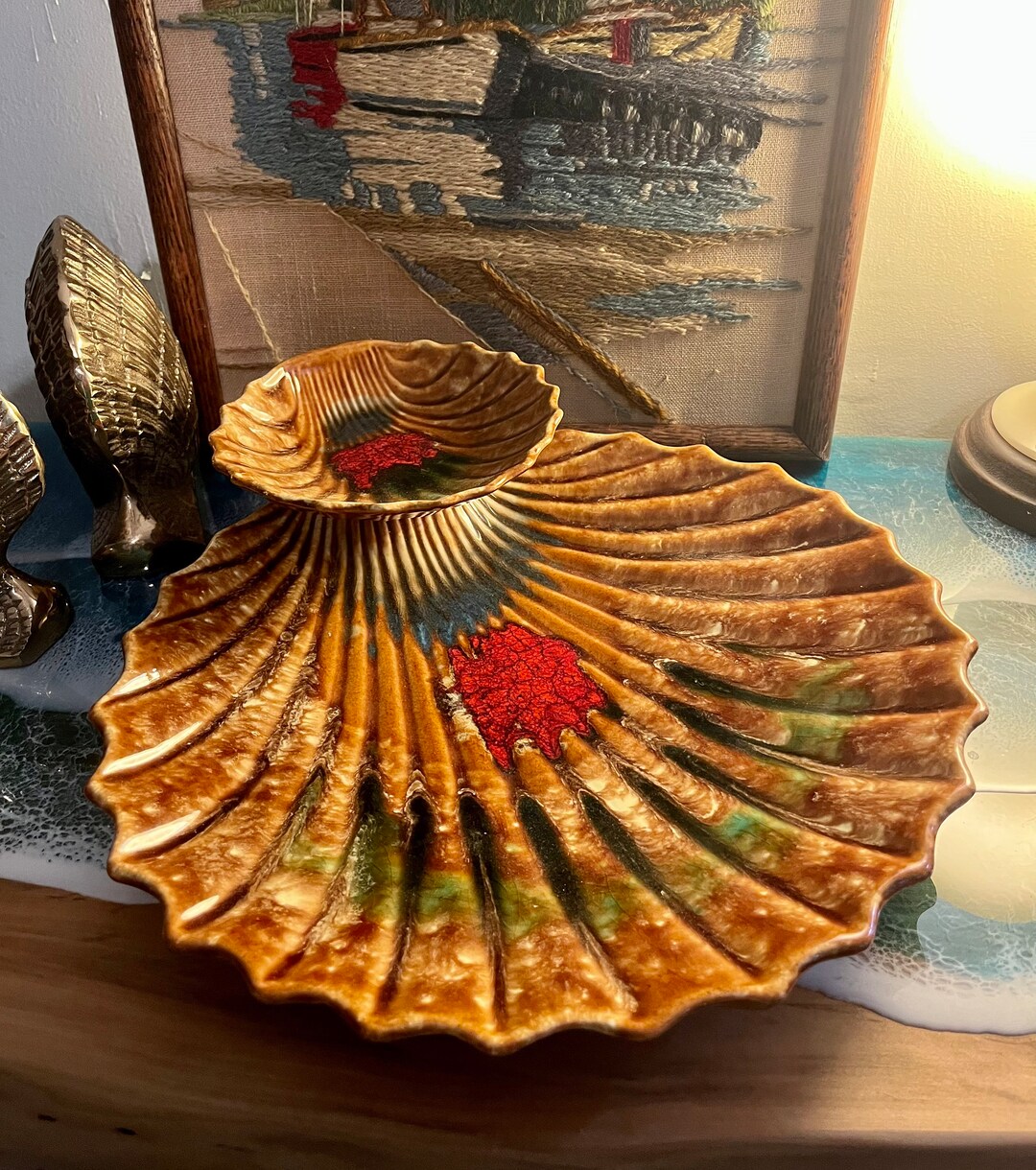 MCM Mccoy Pottery Shell Chip & Dip Murano Line - Etsy