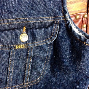 Vintage Lee Denim Vest Size L Western Look - Etsy