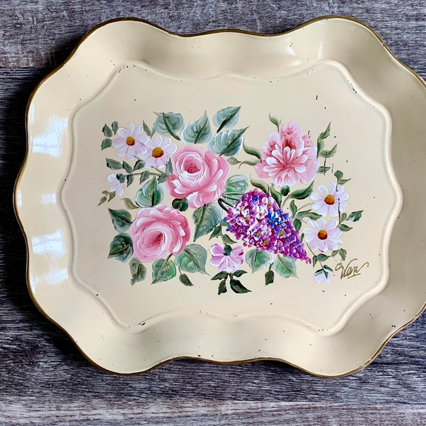Tole Painted Tray - Etsy