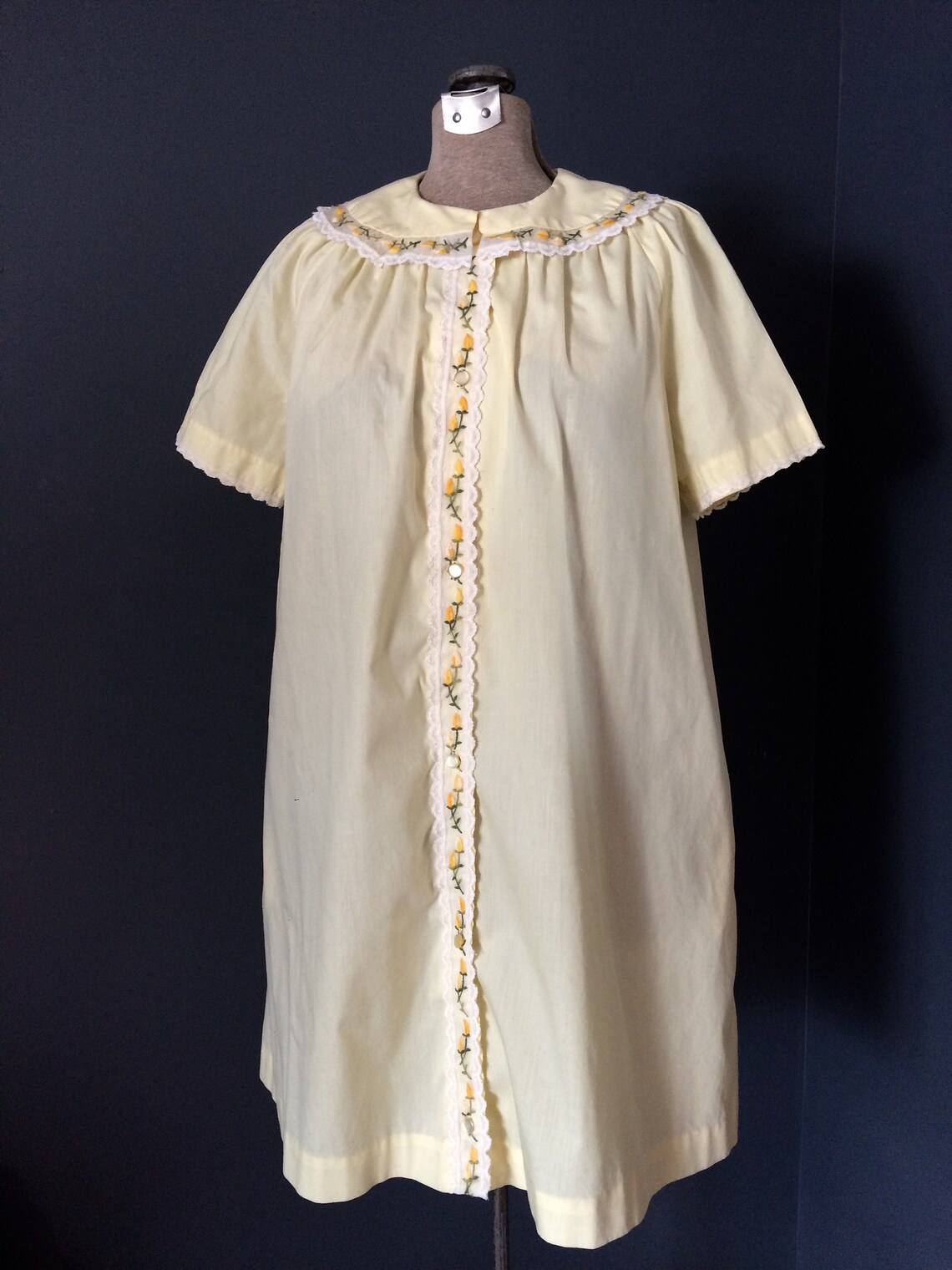 Vintage Sheer House Dress Yellow House Dress Sexy Vintage | Etsy