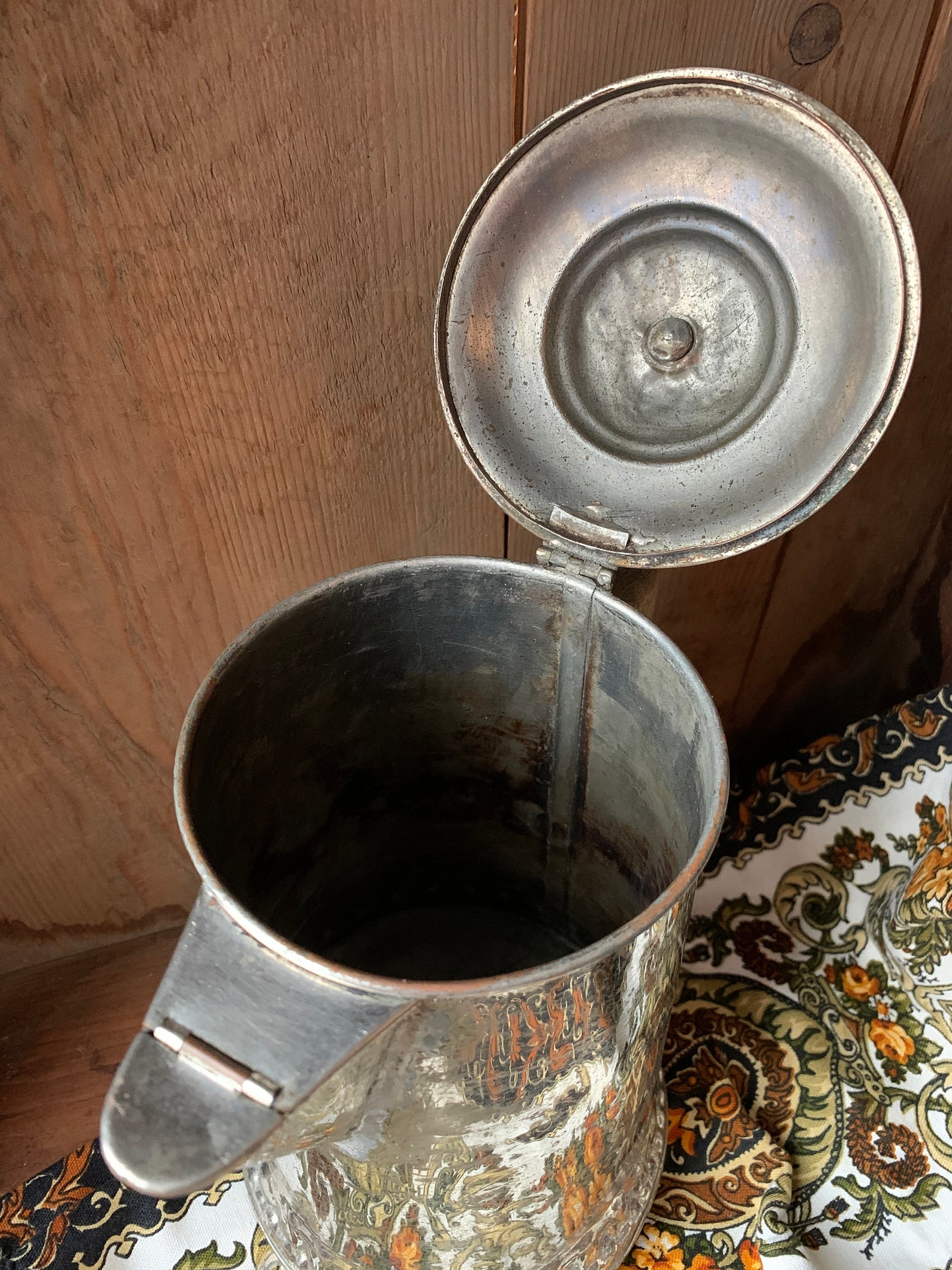 Vintage Coffee Pot Silver Plated Copper Coffee Collectible | Etsy