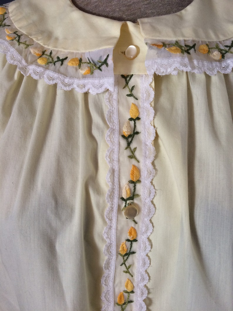 Vintage Sheer House Dress Yellow House Dress Sexy Vintage | Etsy