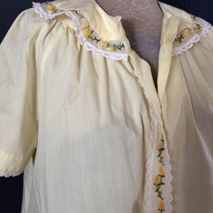 Vintage Sheer House Dress, Yellow House Dress, Sexy Vintage Button ...