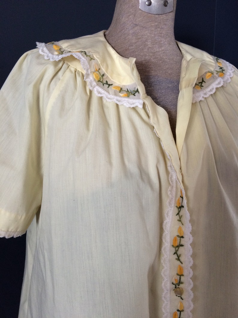 Vintage Sheer House Dress Yellow House Dress Sexy Vintage | Etsy