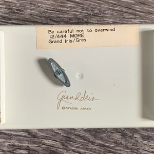 Music Box, Vintage Otagiri Grand Iris Small Music Box, Gray, Gold Trim ...