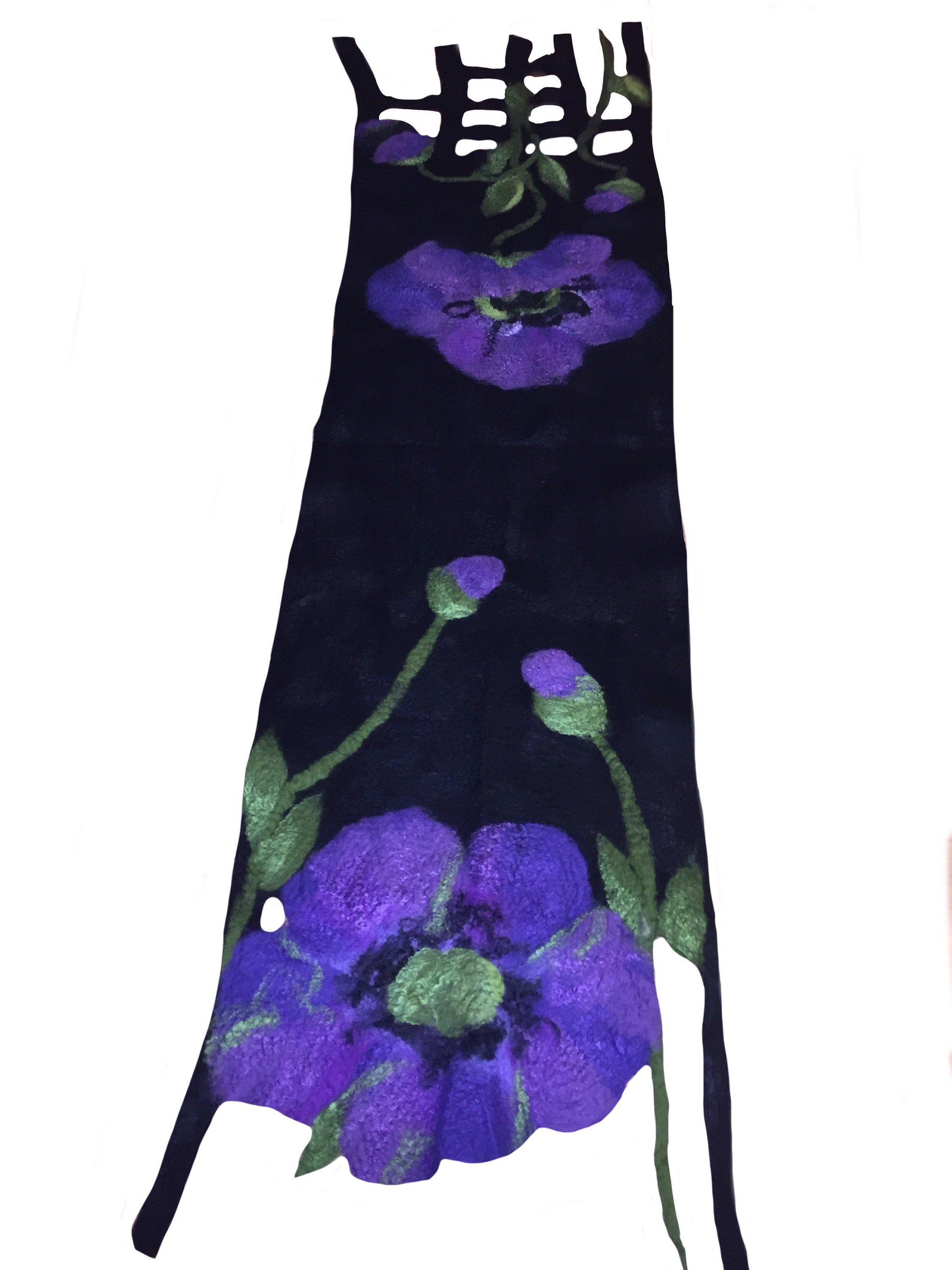 Purple Flowers Felted Wrap - Etsy