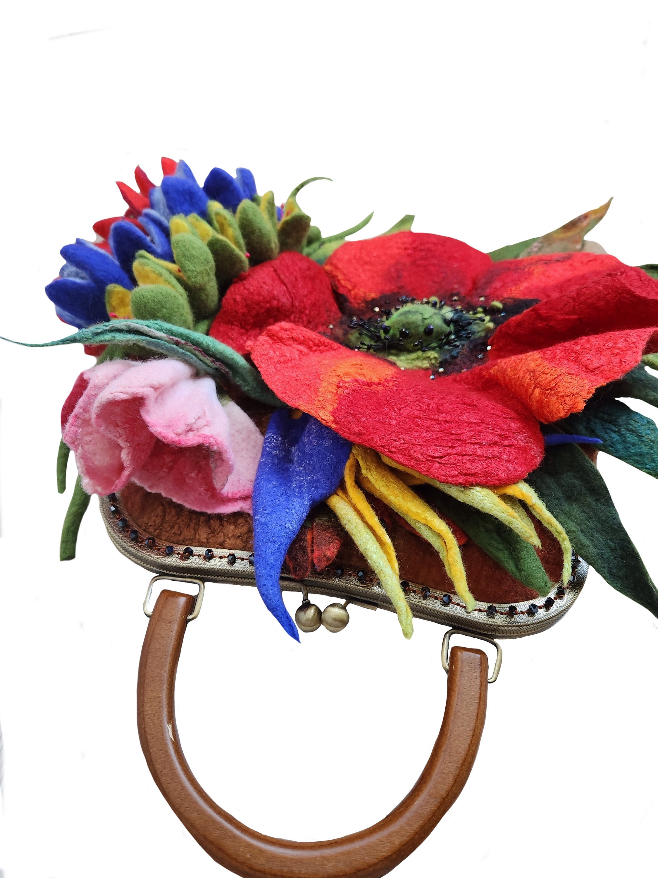 Big Handbag With Wild Flowers - Etsy