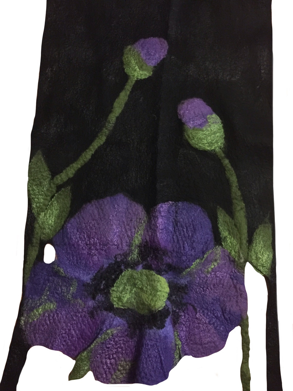 Purple Flowers Felted Wrap - Etsy
