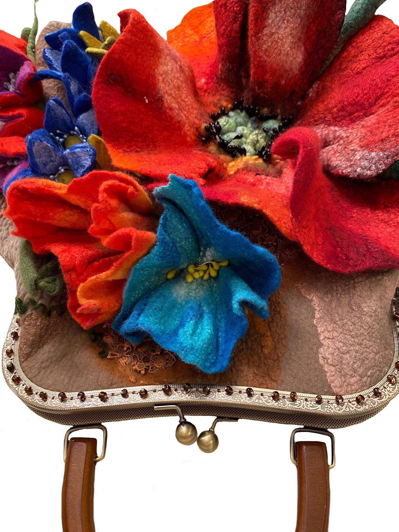Big Handbag With Wild Flowers - Etsy