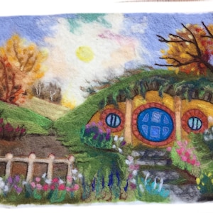 Wool Painting 'hobbiton' - Etsy