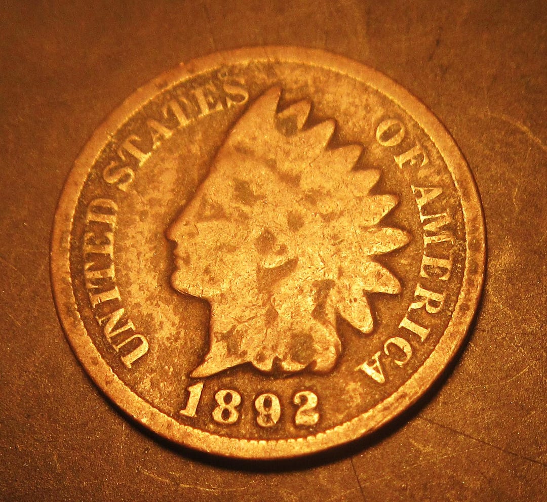 Antique Indian Head Cent / Dated 1892 / Good Condition / Full Rim ...