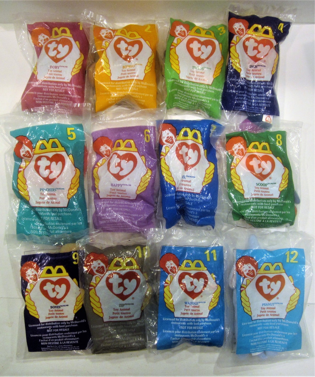 Mcdonald's 1998 TY Beanie Babies / Complete Set of 12 Available / All ...