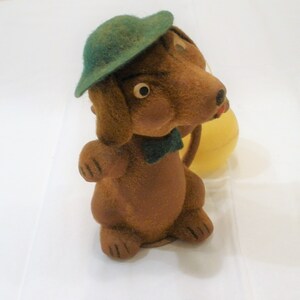 Vintage Wind up Dog / Dancing Flocked Tin Toy / by Limmer Spielwaren ...
