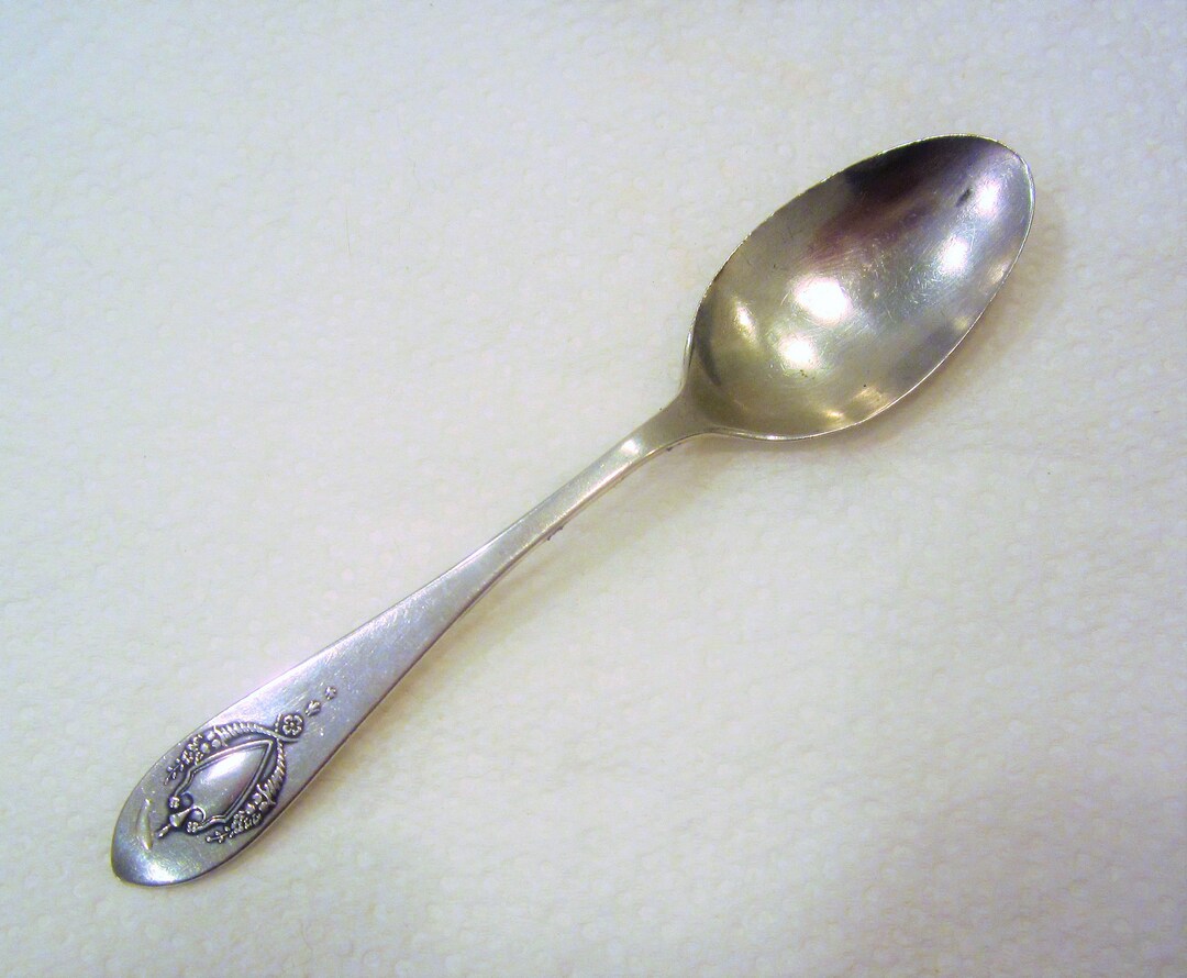 Antique Lunt Sterling Silver / Teaspoon With Pattern Mt Vernon / Issued ...