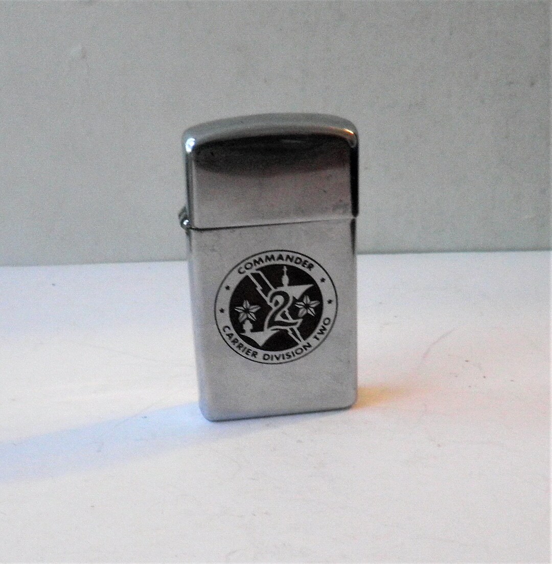 1967 ZIPPO Slimline Lighter / Military Logo / Commander Carrier ...
