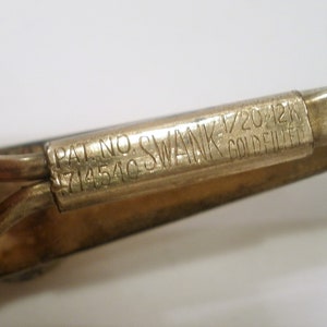 1930's Signed Swank Tie Bar / Gold Filled Tie Pin / 3 Dimensional Elks ...