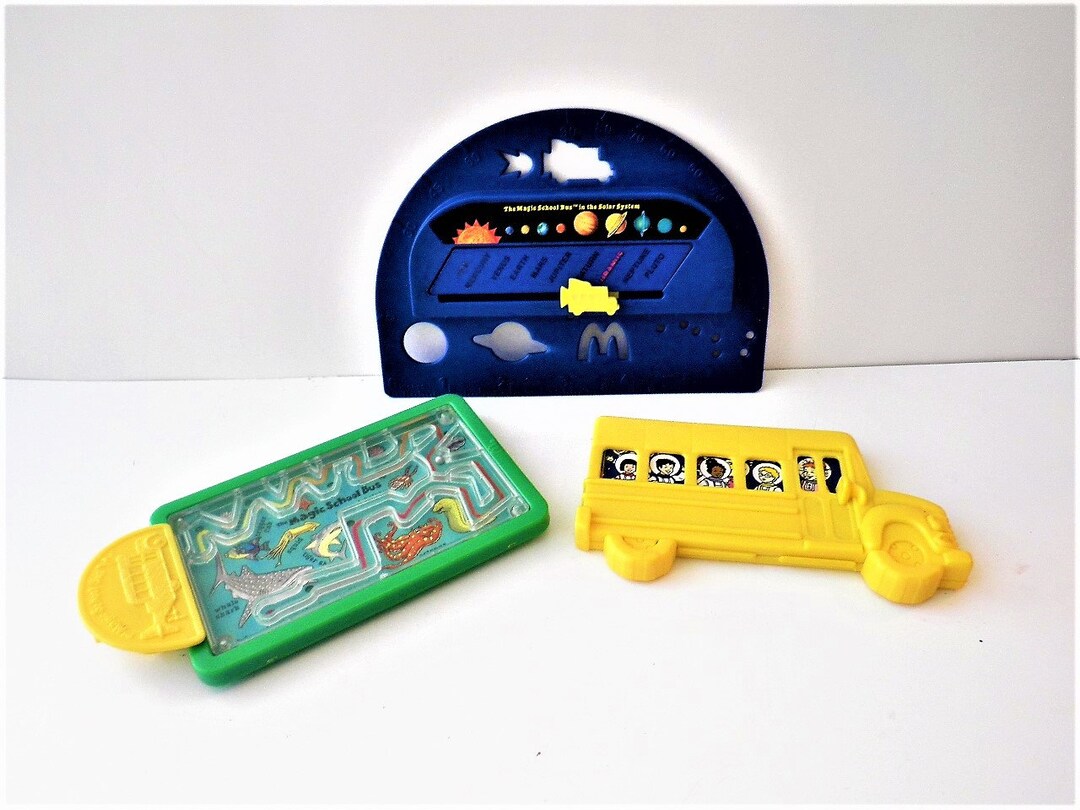 Mcdonald's Magic School Bus / 3 of 4 Piece Set / All Original & Very ...