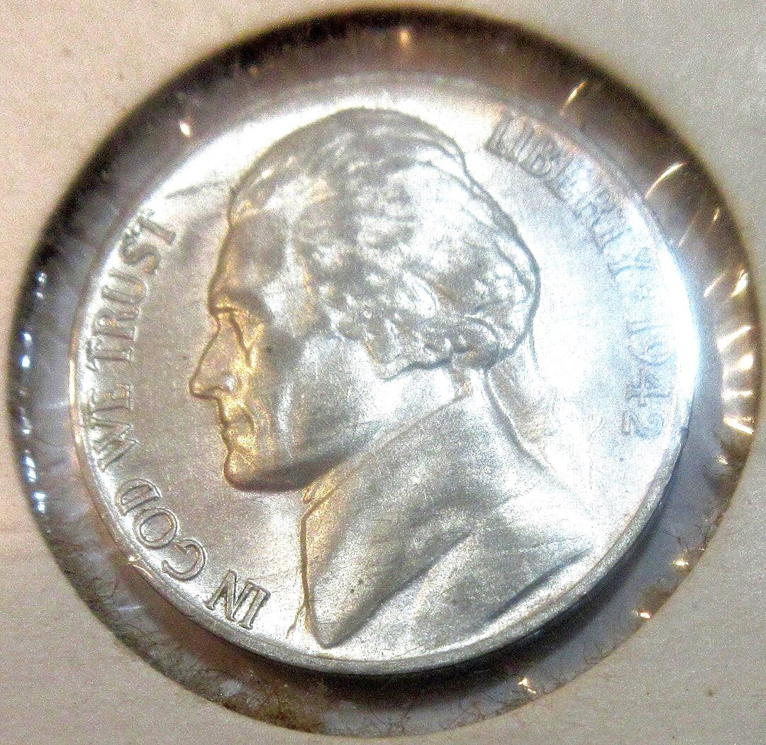 Silver WW2 Jefferson Nickels / Dating 1942 to 1945 / All in Au to BU ...