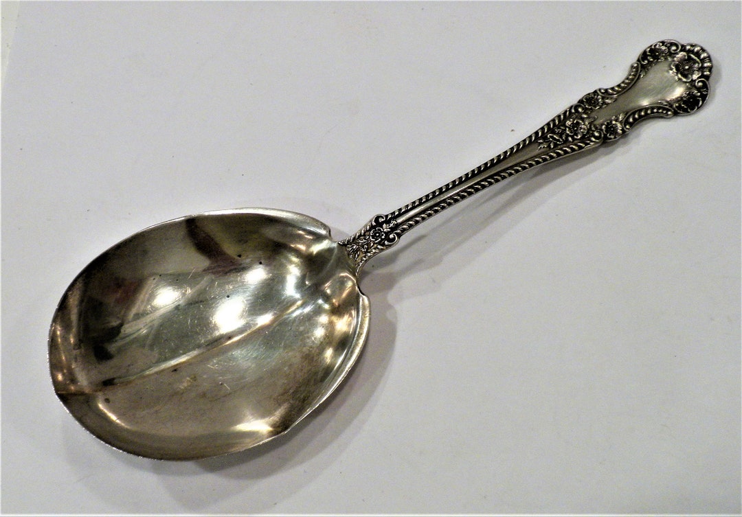 Antique Sterling Silver Serving Spoon / by Gorham Silver Co. / Pattern Cambridge / Issued 1899 ...