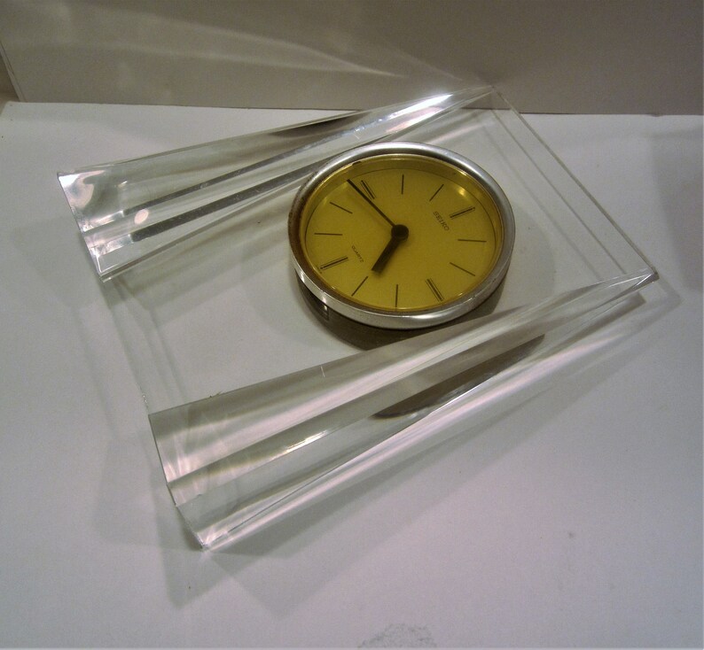 Vintage Seiko Lucite Clock / Mantle Pendulum Working Clock / - Etsy