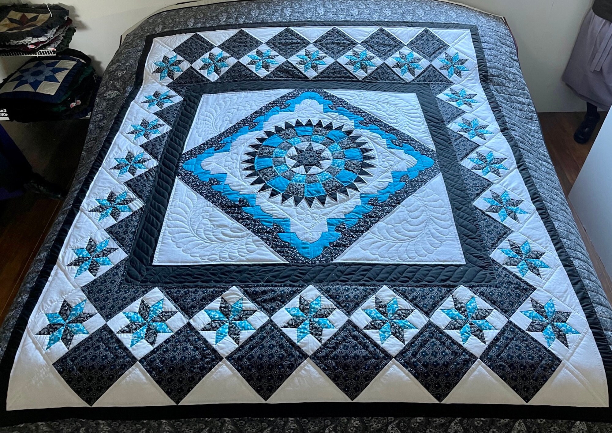 Amish Quilt for Sale Stars Over the Georgetown Path New Amish King ...