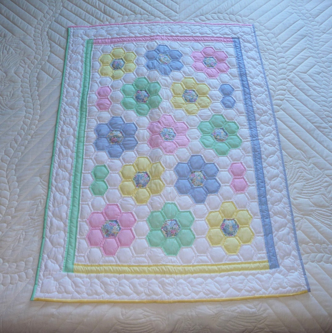 Amish Baby Quilt Flower Garden Quilt Pattern - Etsy