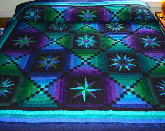 Moon Glow Quilt - Amish Made Quilt in Amazing Colors - Etsy