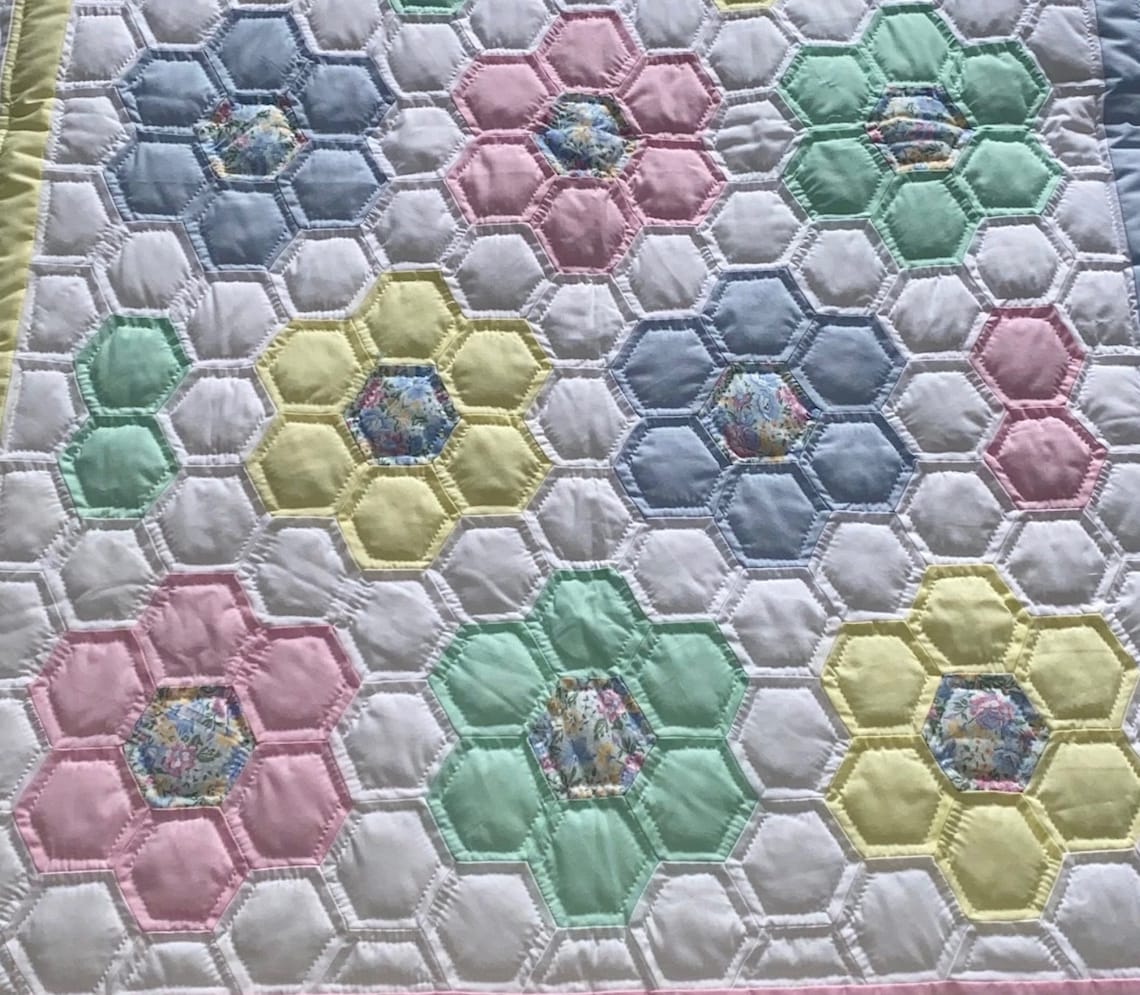 Amish Baby Quilt Flower Garden Quilt Pattern - Etsy