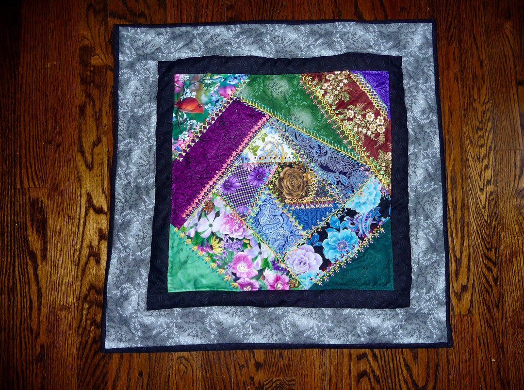 Handmade Amish Wall Hanging for Sale Crazy Patch Quilt Pattern - Etsy